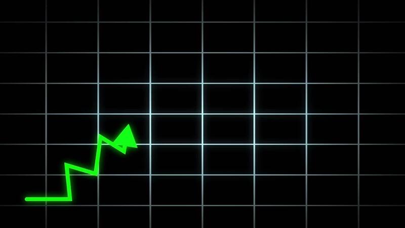 Going up arrow concept. Successful Growth Trend Zig zag Green line ...