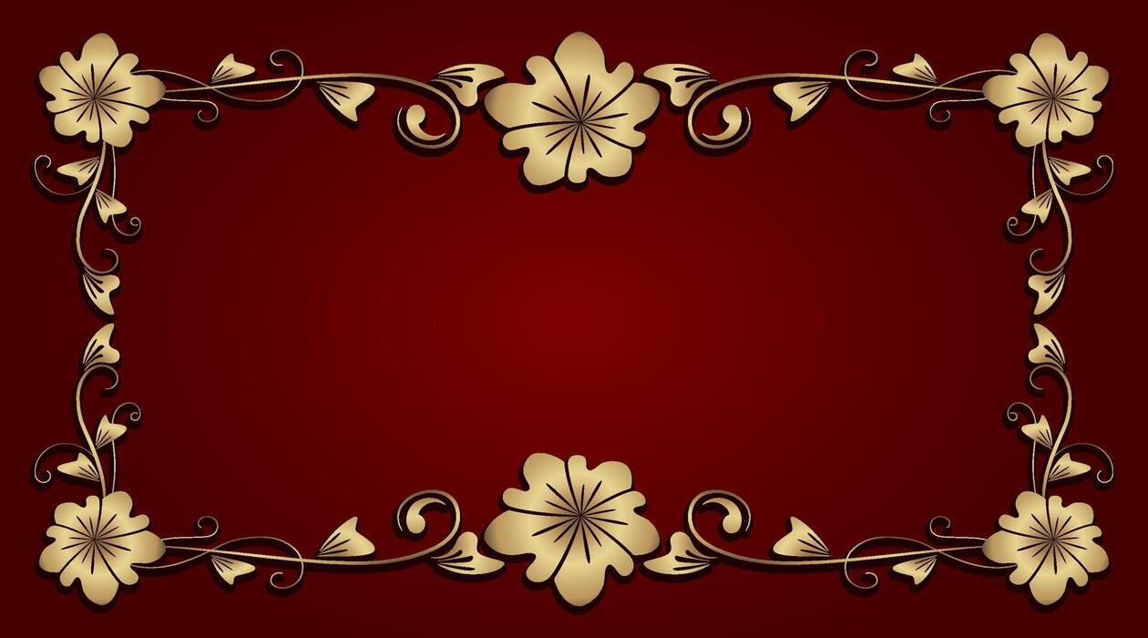 Burgundy Flower Clip Art Borders