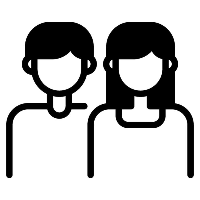 Two People Icon Vector Art, Icons, and Graphics for Free Download