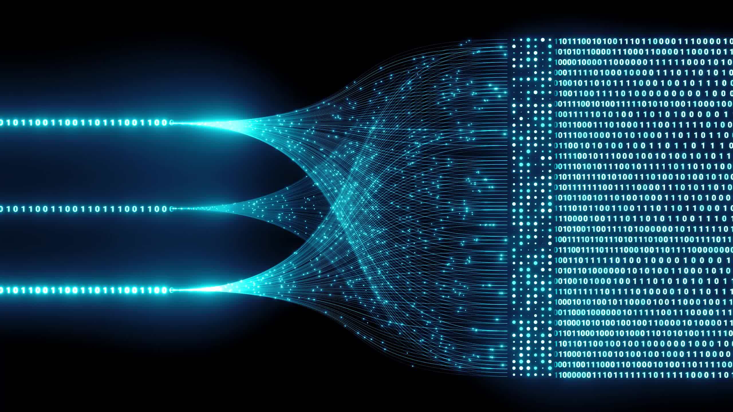 Colorful Illustrative 3d Animation Of Neural Network Deep Learning