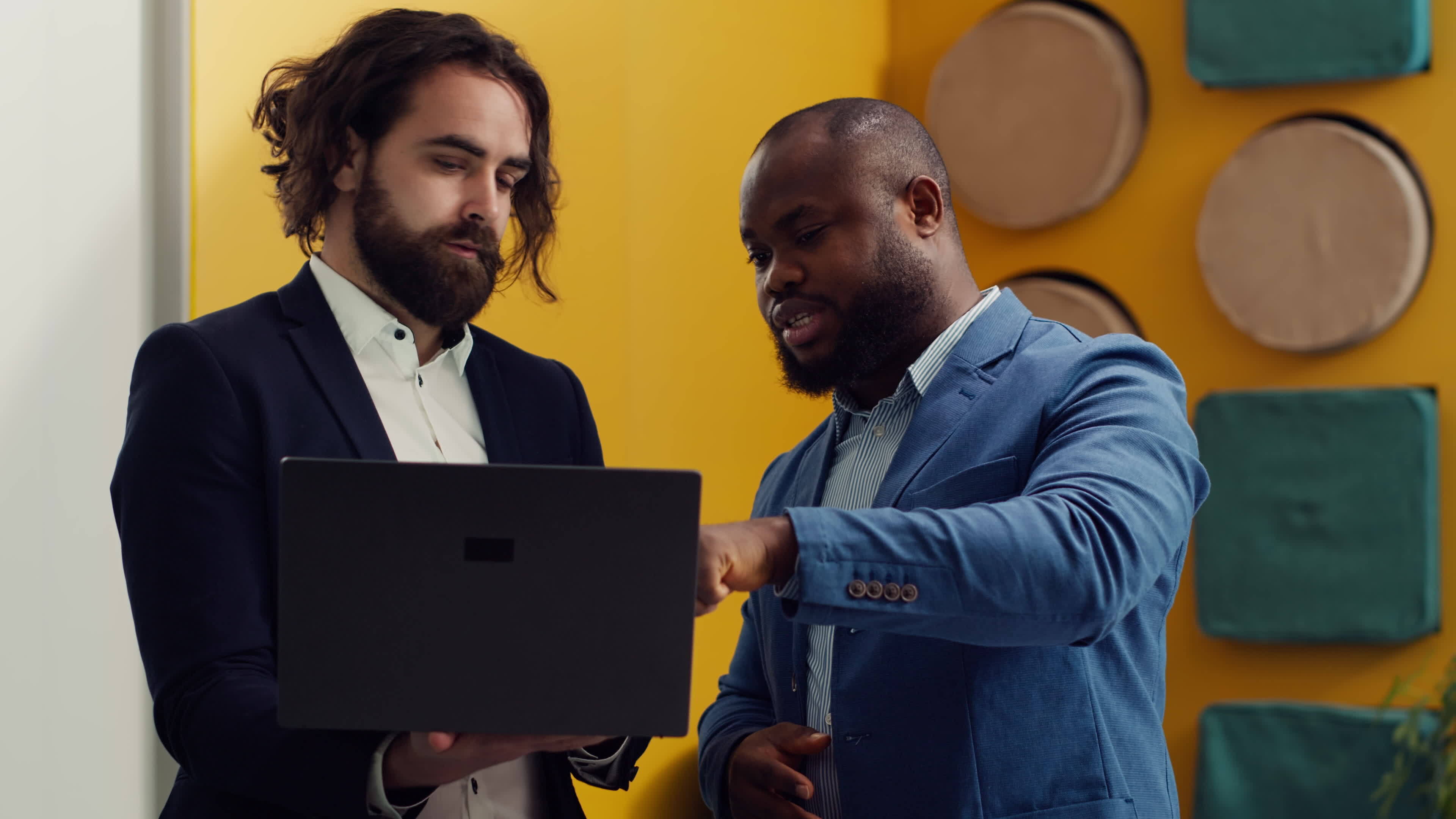 Business partners analyzing performance metrics within the organization ... Business partners analyzing performance metrics within the organization ...