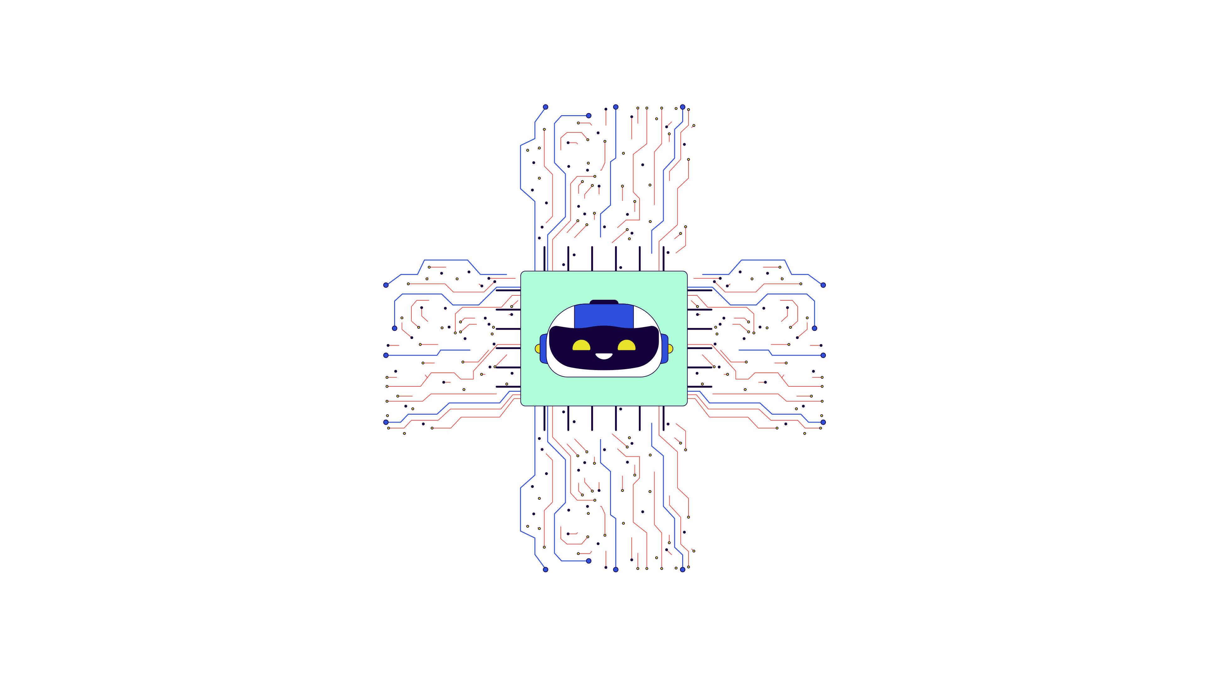 Ai Microchip Cpu Line 2d Object Animation Circuitry Motherboard