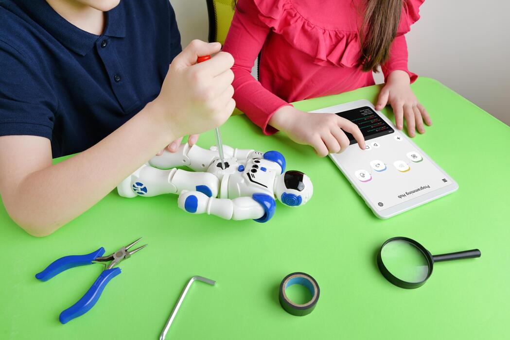 Kids Build Robot Stock Photos, Images and Backgrounds for Free Download