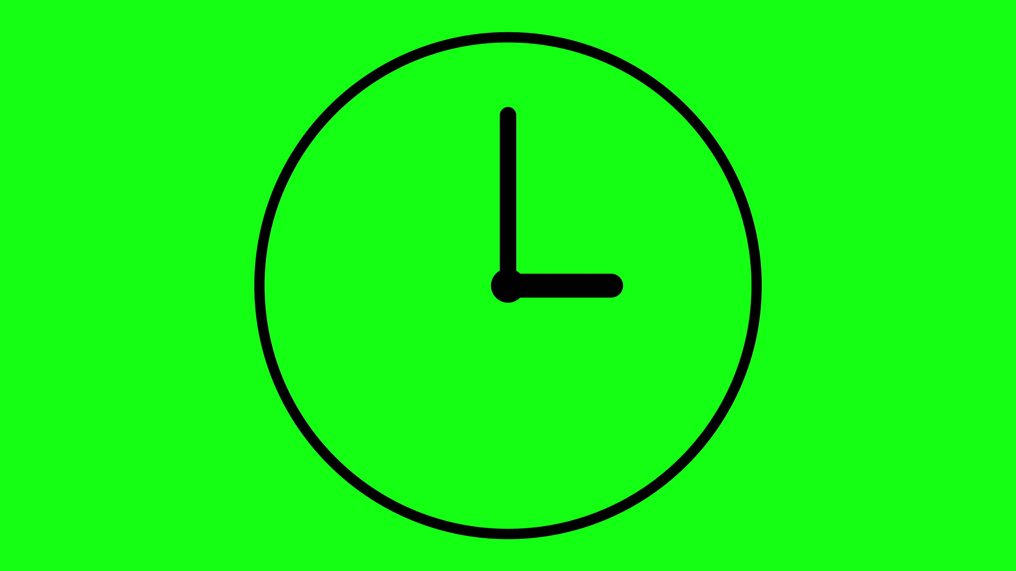 Clock Animation In 12 Hour Loop Animation Stopwatch Animated Icon Clock With Moving Arrows On