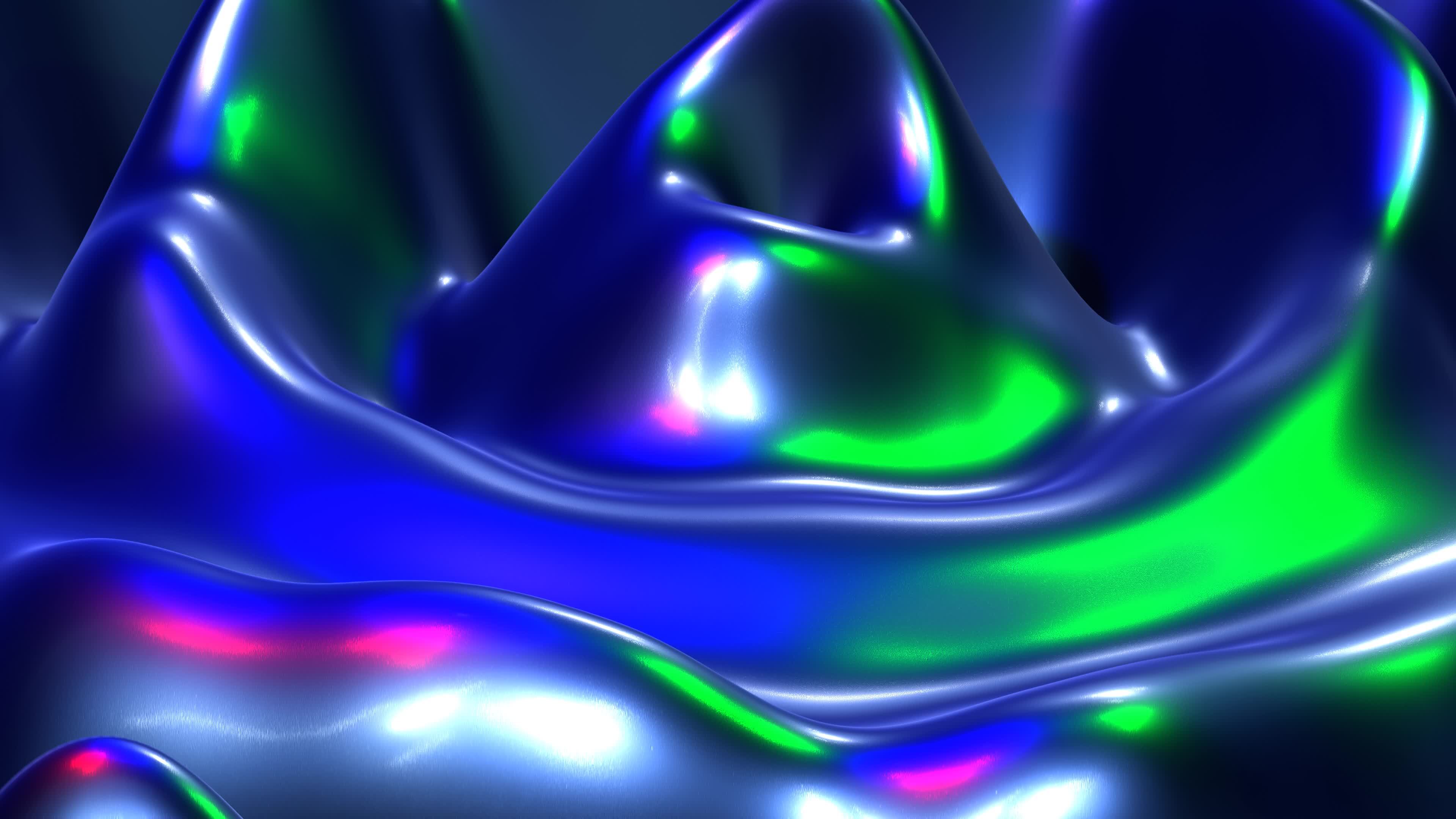 abstract liquid waves with colorful lights loop animation 42851007 ...