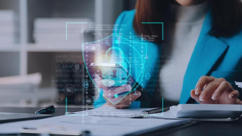 Cybersecurity And Privacy Concepts To Protect Data Lock Icon And Internet Network Security