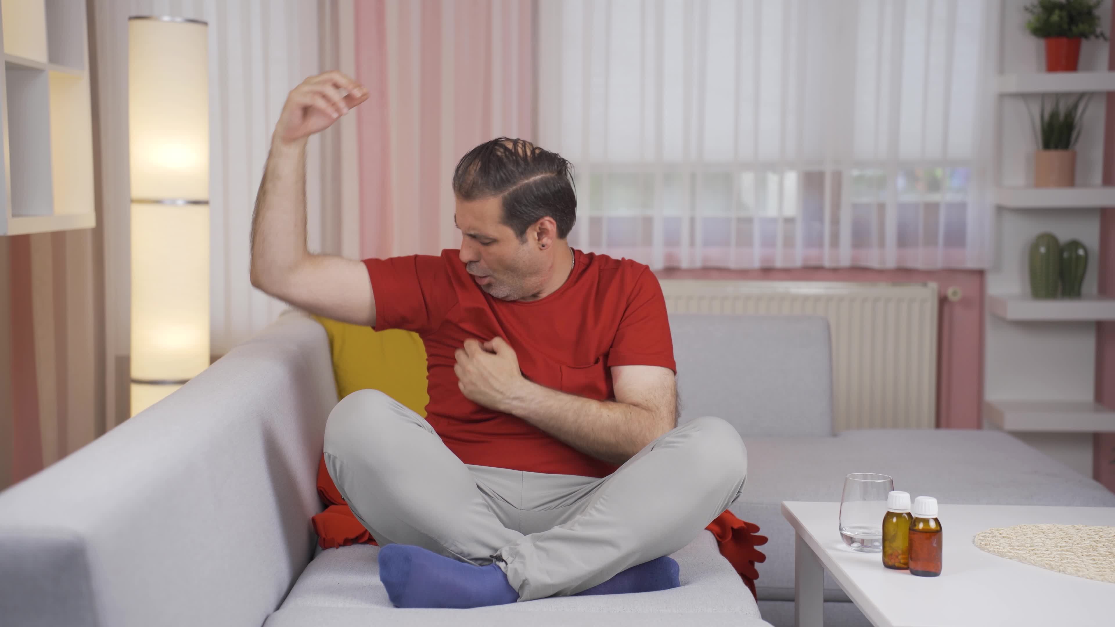 Man With Itchy Armpits Fungus Problem 42954991 Stock Video At Vecteezy
