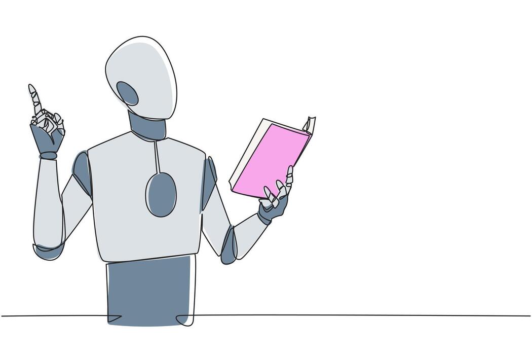 Robot Reading Vector Art, Icons, and Graphics for Free Download