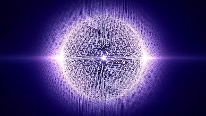 Abstract Energy Sphere Made Of Shining Hi Tech Lines With White And Purple Glow Effect Seamless