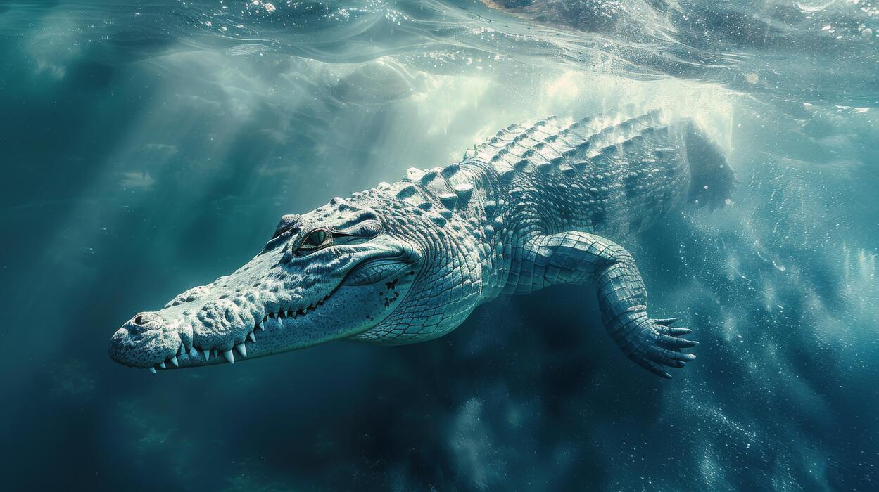 Alligator Swimming Stock Photos, Images and Backgrounds for Free Download