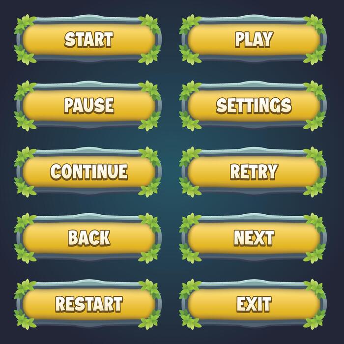 Game Start Button Vector Art, Icons, and Graphics for Free Download