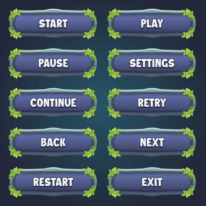 Game Start Button Vector Art, Icons, and Graphics for Free Download
