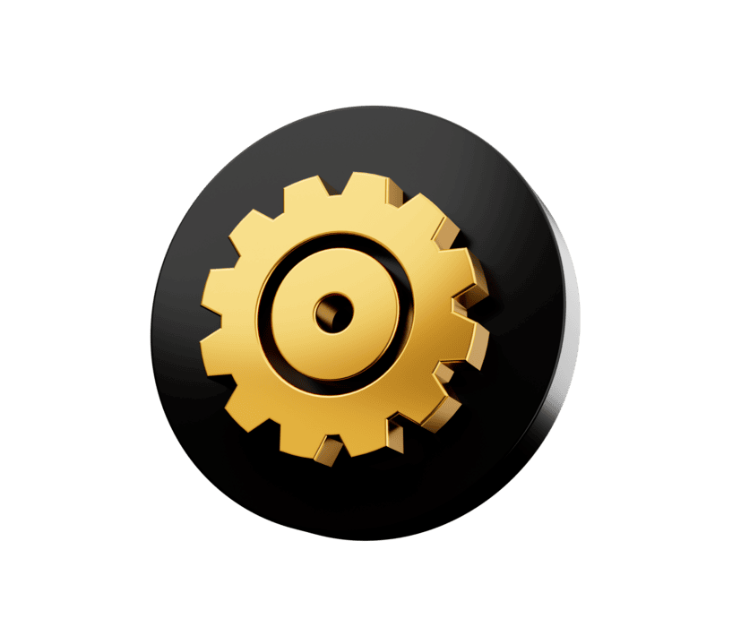 Gold Gear PNGs for Free Download