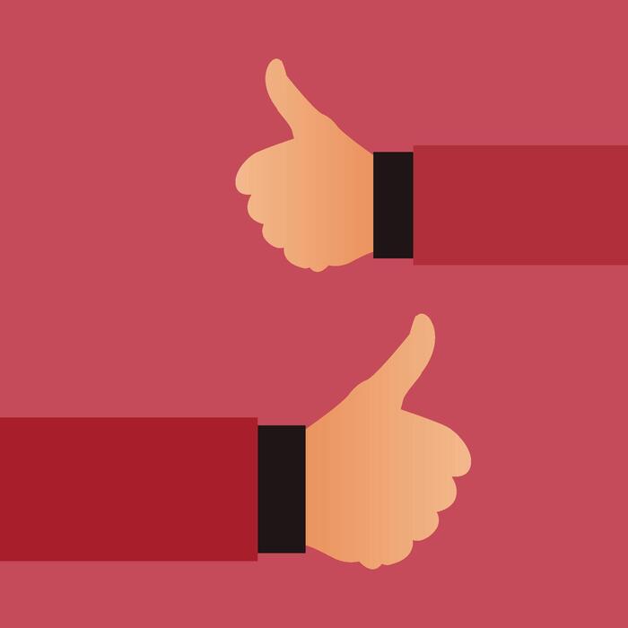 Two Thumbs Up Vector Art, Icons, and Graphics for Free Download