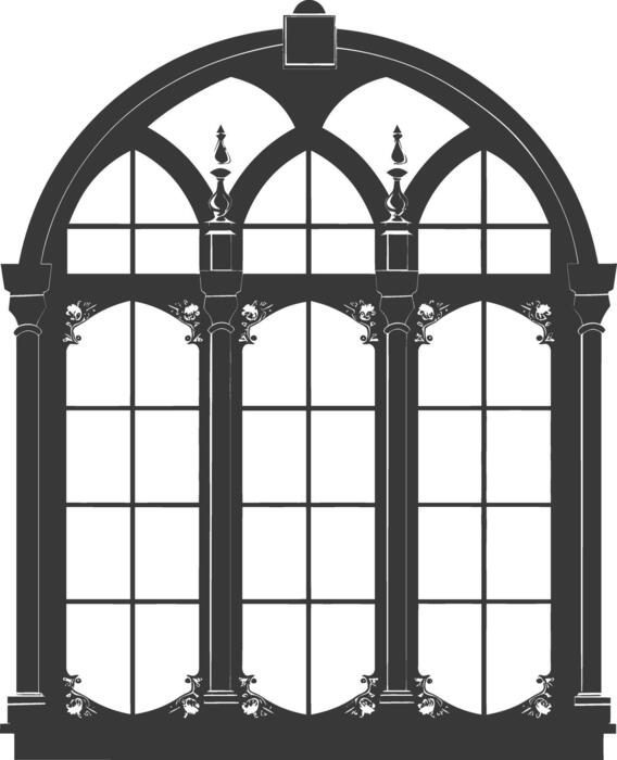 Gothic Window Frame Vector Art, Icons, and Graphics for Free Download