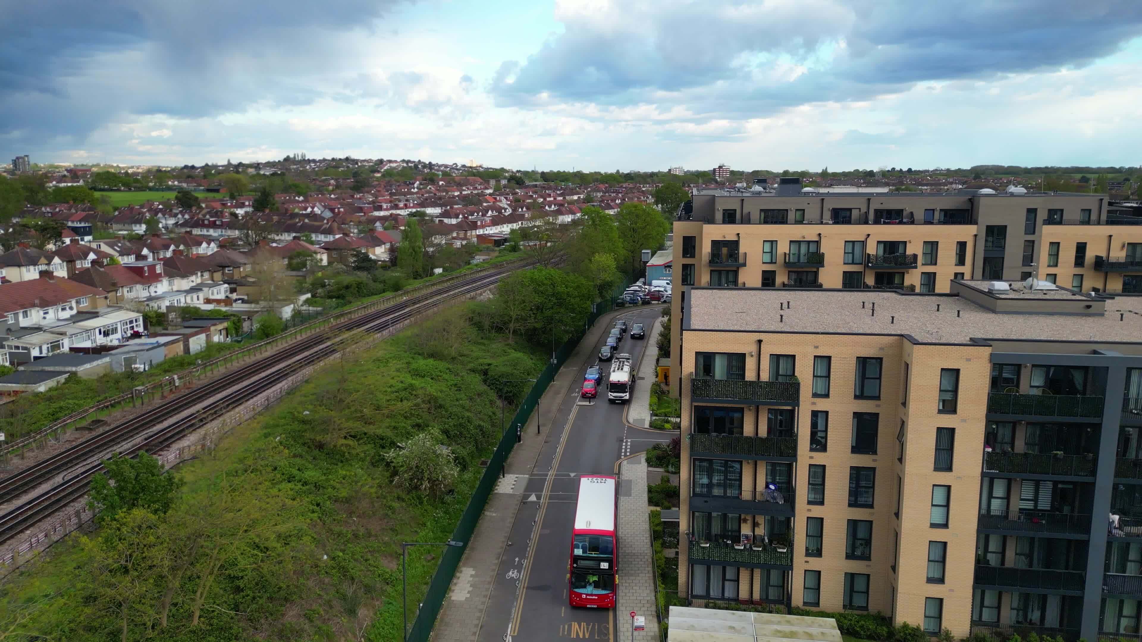 Aerial Footage of Wembley City Centre of London, England United Kingdom ...