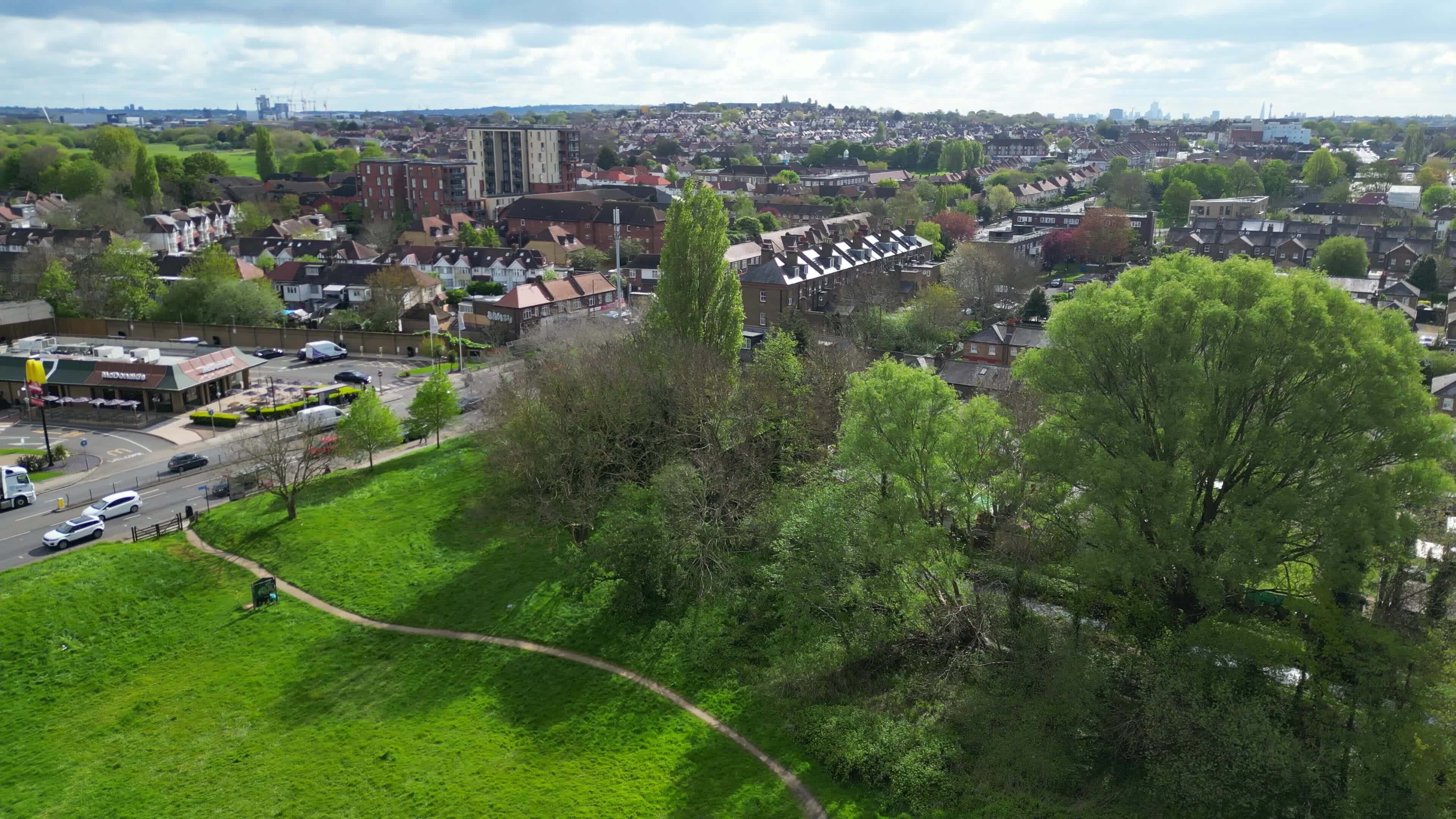 Aerial Footage of Wembley City Centre of London, England United Kingdom ...