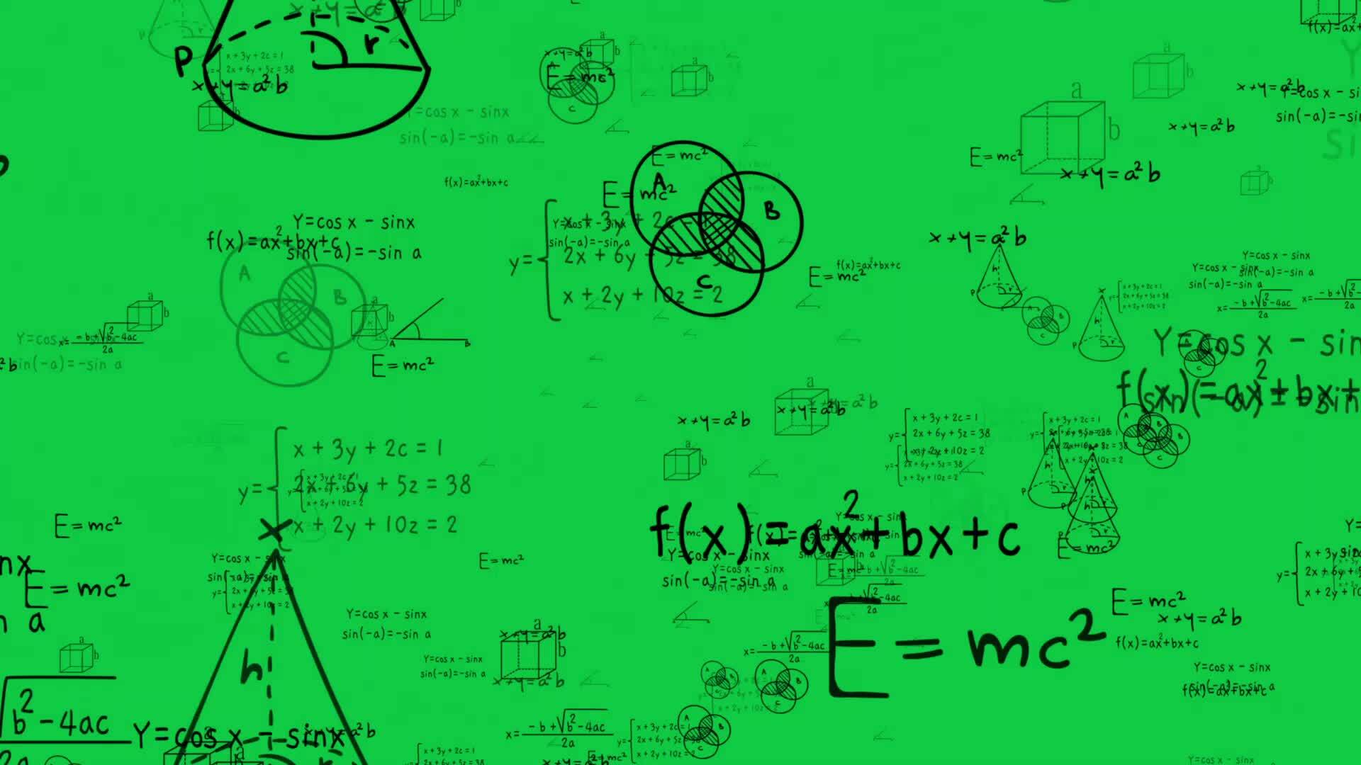 Math science formula equation calculation black handwriting text loop ... Math science formula equation calculation black handwriting text loop ...