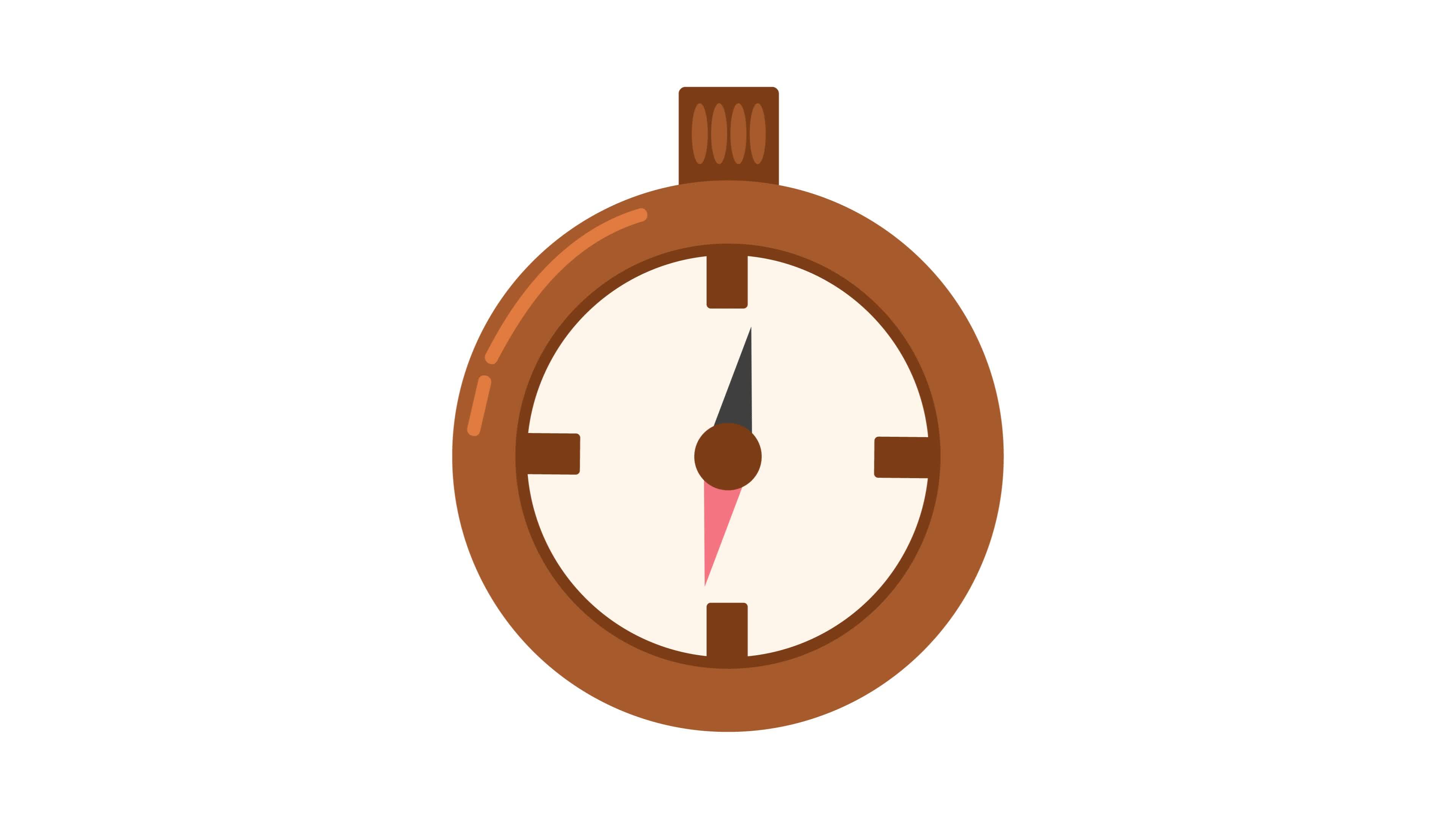 Compass calibrating looping animation with white and green screen ...