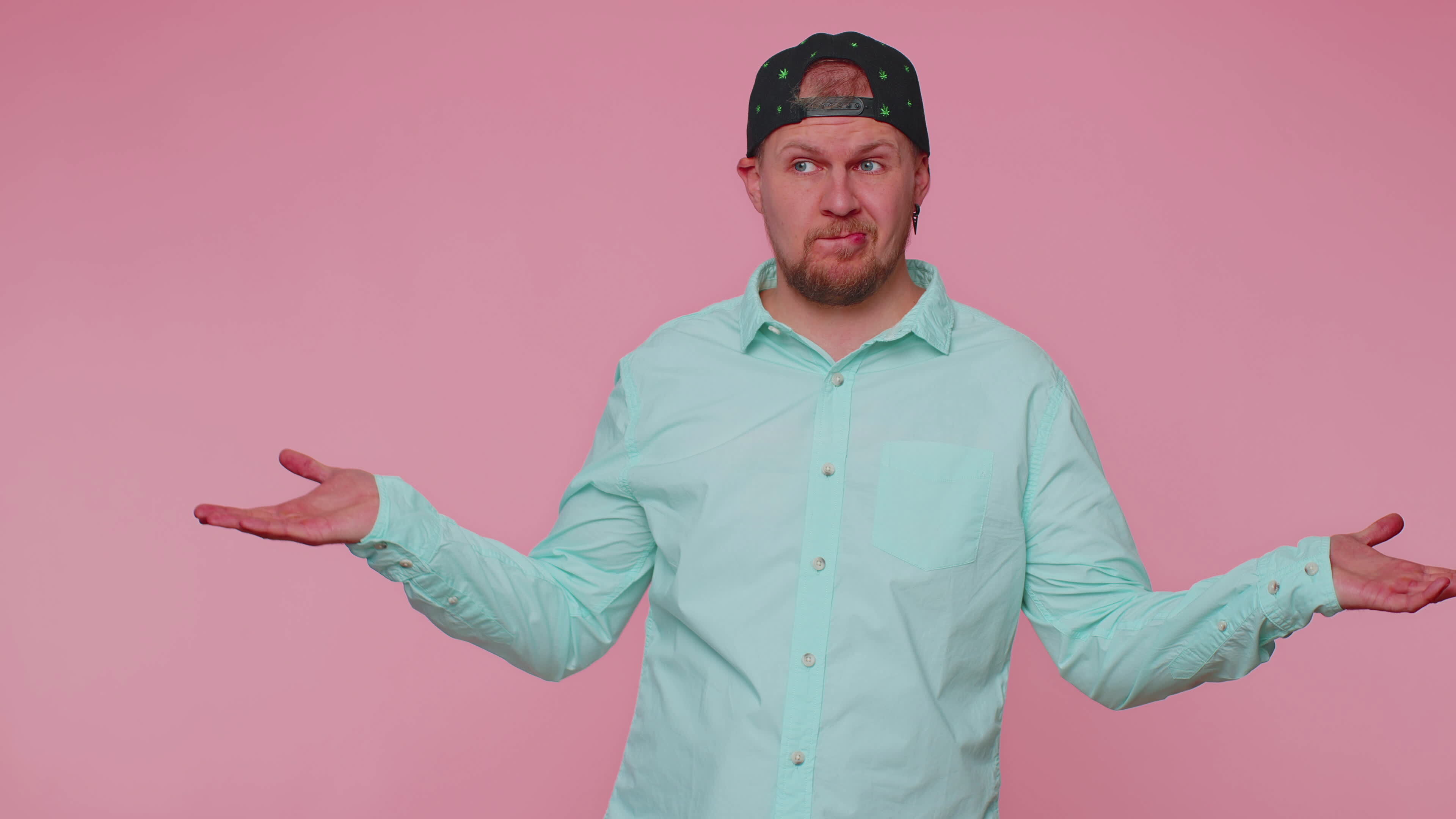 Confused Man Feeling Embarrassed About Ambiguous Question Having