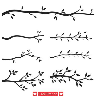 Tree Branch Outline Vector Art, Icons, and Graphics for Free Download