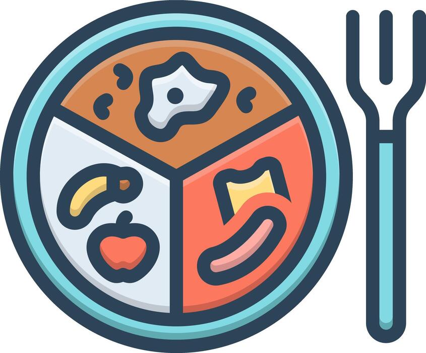 Balanced Diet Plate Vector Art, Icons, and Graphics for Free Download