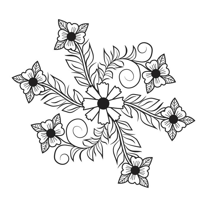 Embroidery Flower Pattern Vector Art, Icons, and Graphics for Free Download