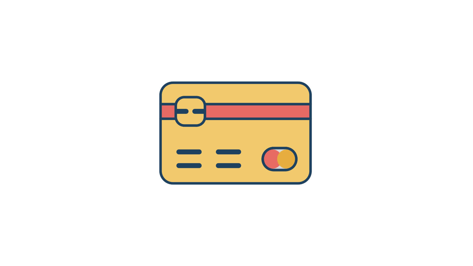 Animated Credit Card icon in Colored Outline Style, transparent ... Animated Credit Card icon in Colored Outline Style, transparent ...