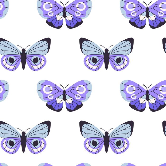 Blue Butterfly Pattern Vector Art, Icons, and Graphics for Free Download