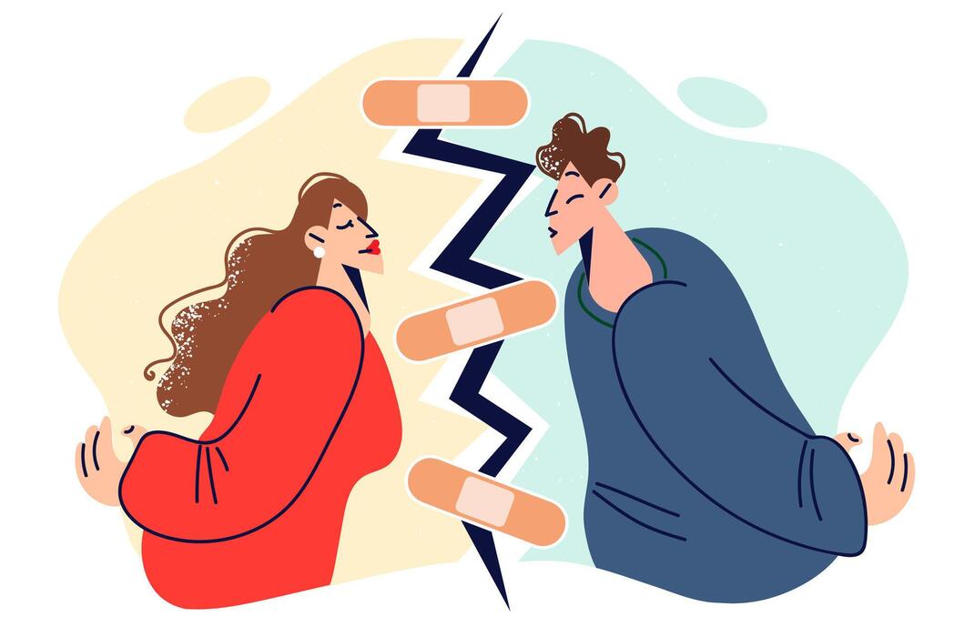 Relationship Break Up Vector Art Icons And Graphics For Free Download