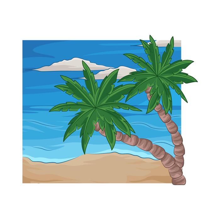 Palm Tree Scene Vector Art, Icons, and Graphics for Free Download