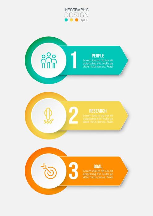 3 Point Infographic Presentation Vector Art, Icons, and Graphics for ...