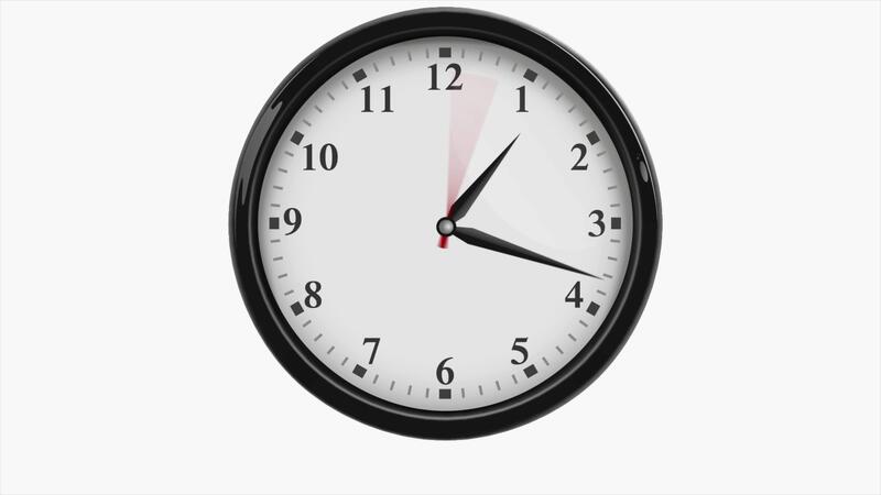 Wall Clock Ticking From 1 to 2 2D Cartoon Animation 43554266 Stock Video at Vecteezy