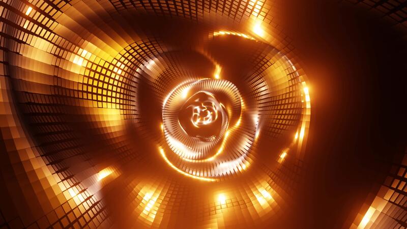 vj loop. abstract motion background. 3D golden light wave audio ...