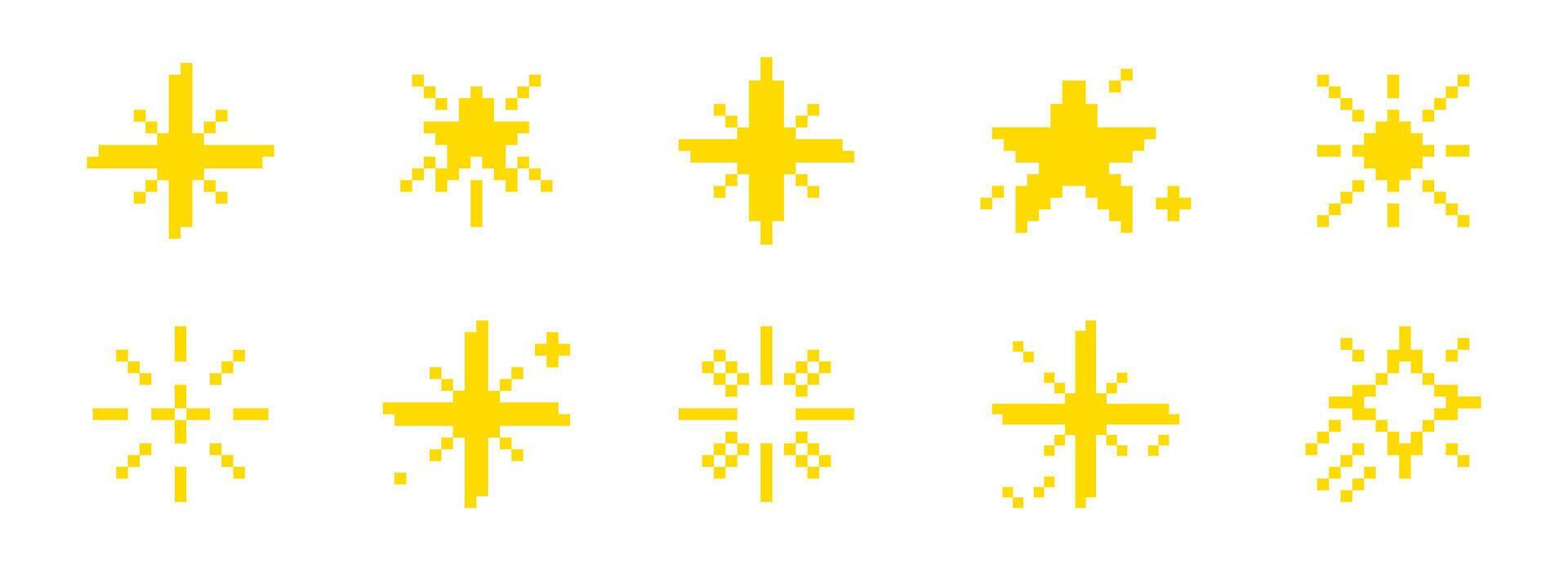 Pixel Sparkle Vector Art, Icons, and Graphics for Free Download