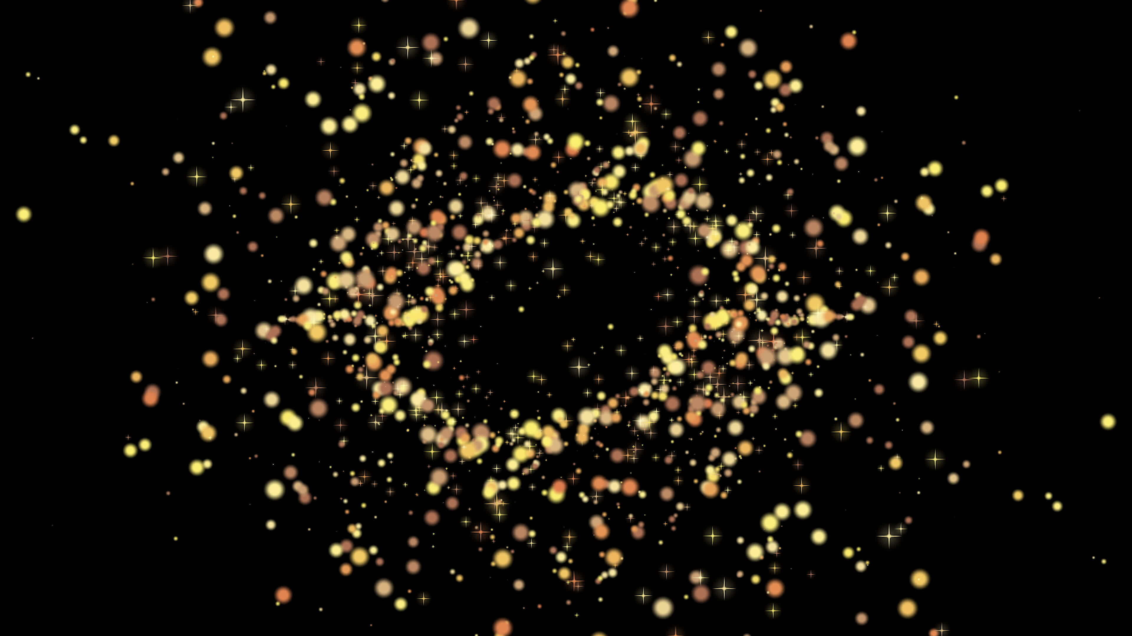 Ramadan Kareem text animation . Glitter Light circle trail Sparkling star dust trail spiral ...