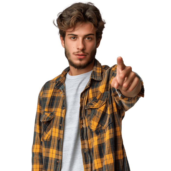 Man Pointing Finger PNGs for Free Download