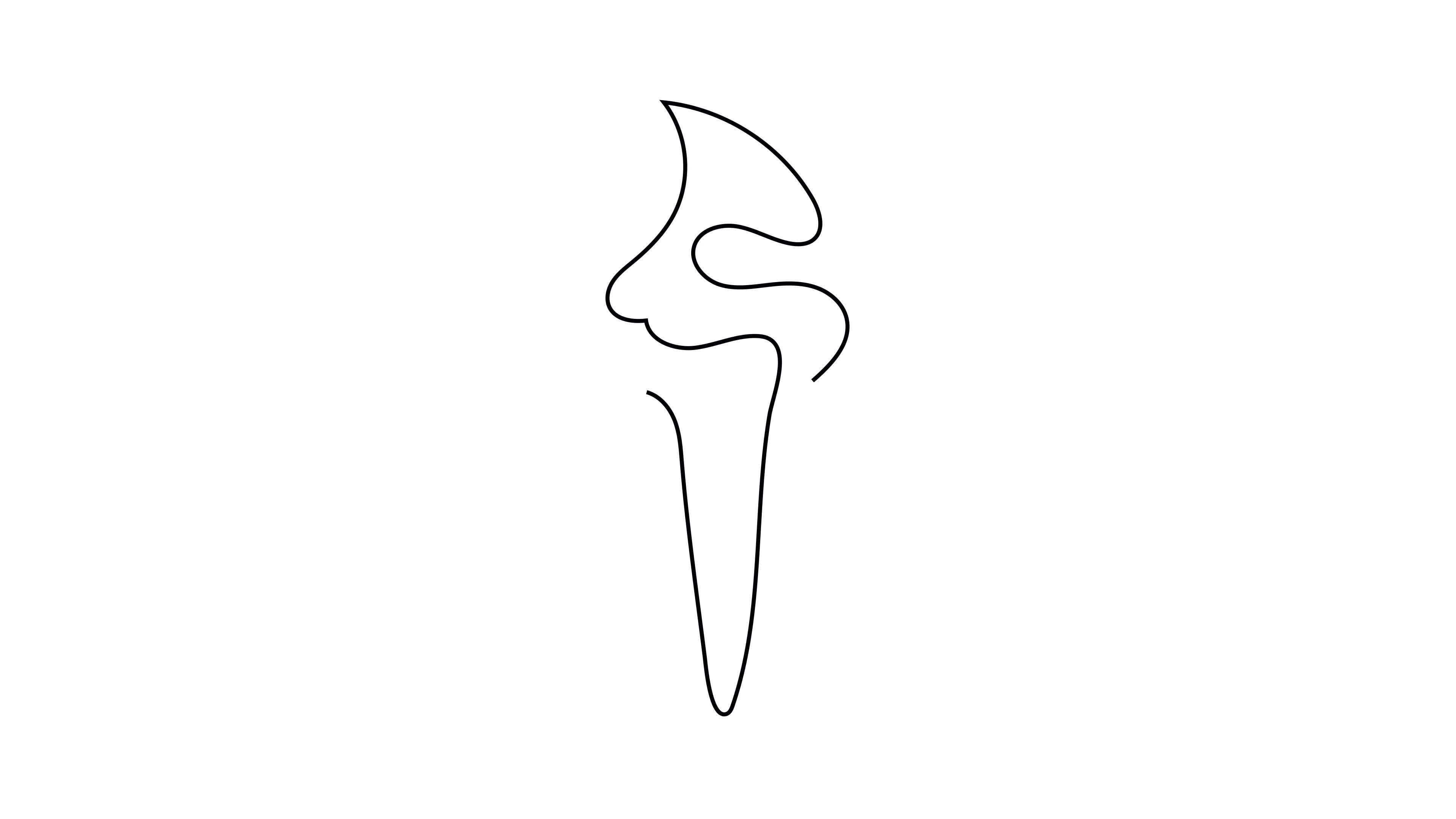 Ice cream continuous line art drawing style. Animation design element. alpha channel ...