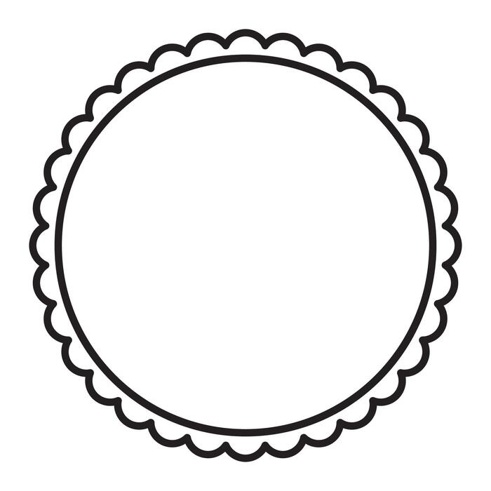 Scalloped Circle Vector Art, Icons, and Graphics for Free Download