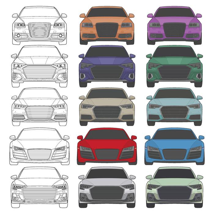 Car Coloring Vector Art, Icons, and Graphics for Free Download