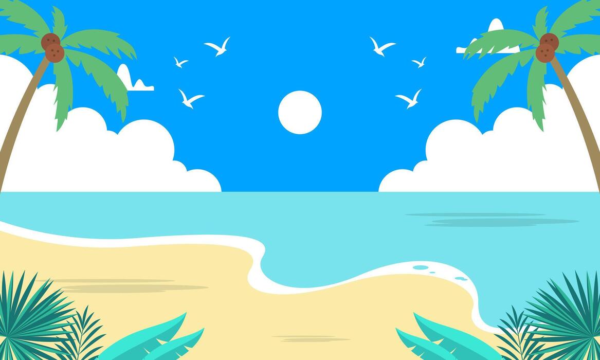 Page 4 | Beach Scene Vector Art, Icons, and Graphics for Free Download