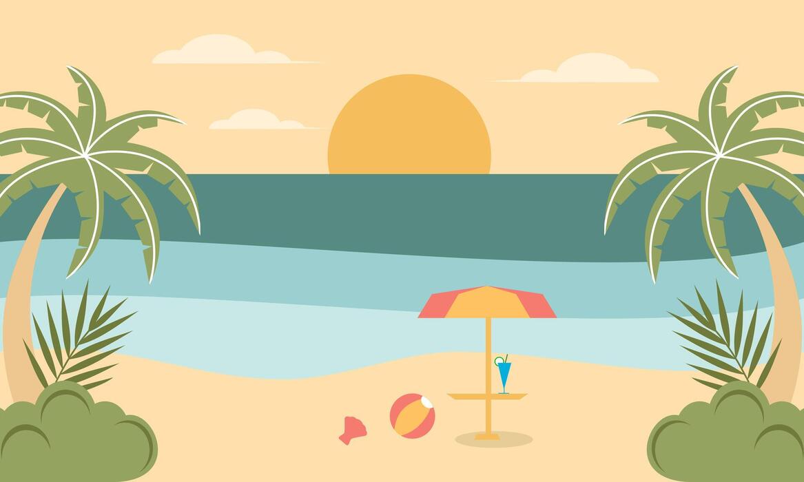 Page 4 | Beach Scene Vector Art, Icons, and Graphics for Free Download
