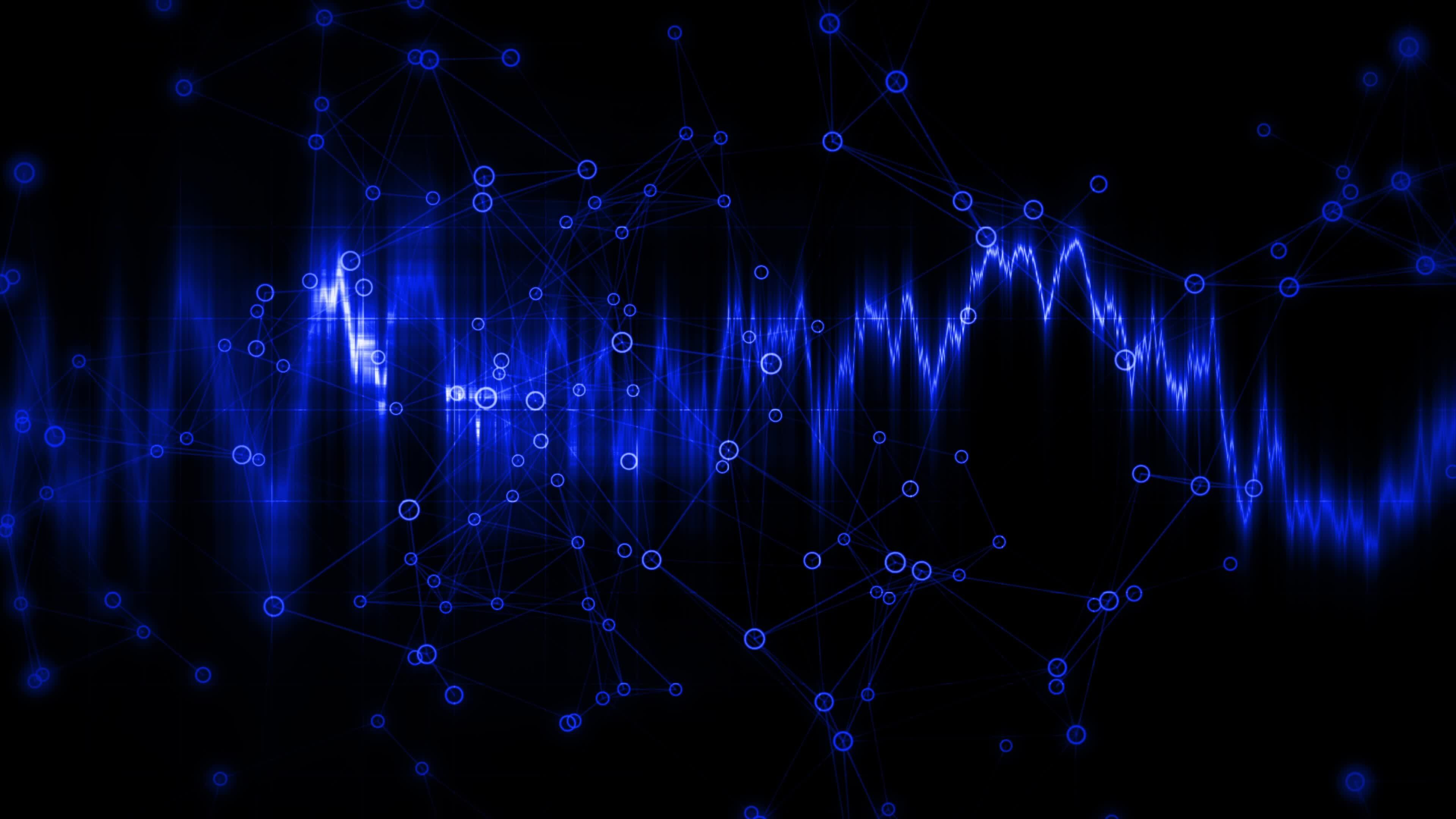 Data Visualization Abstract Background With Lines Connect To Circle