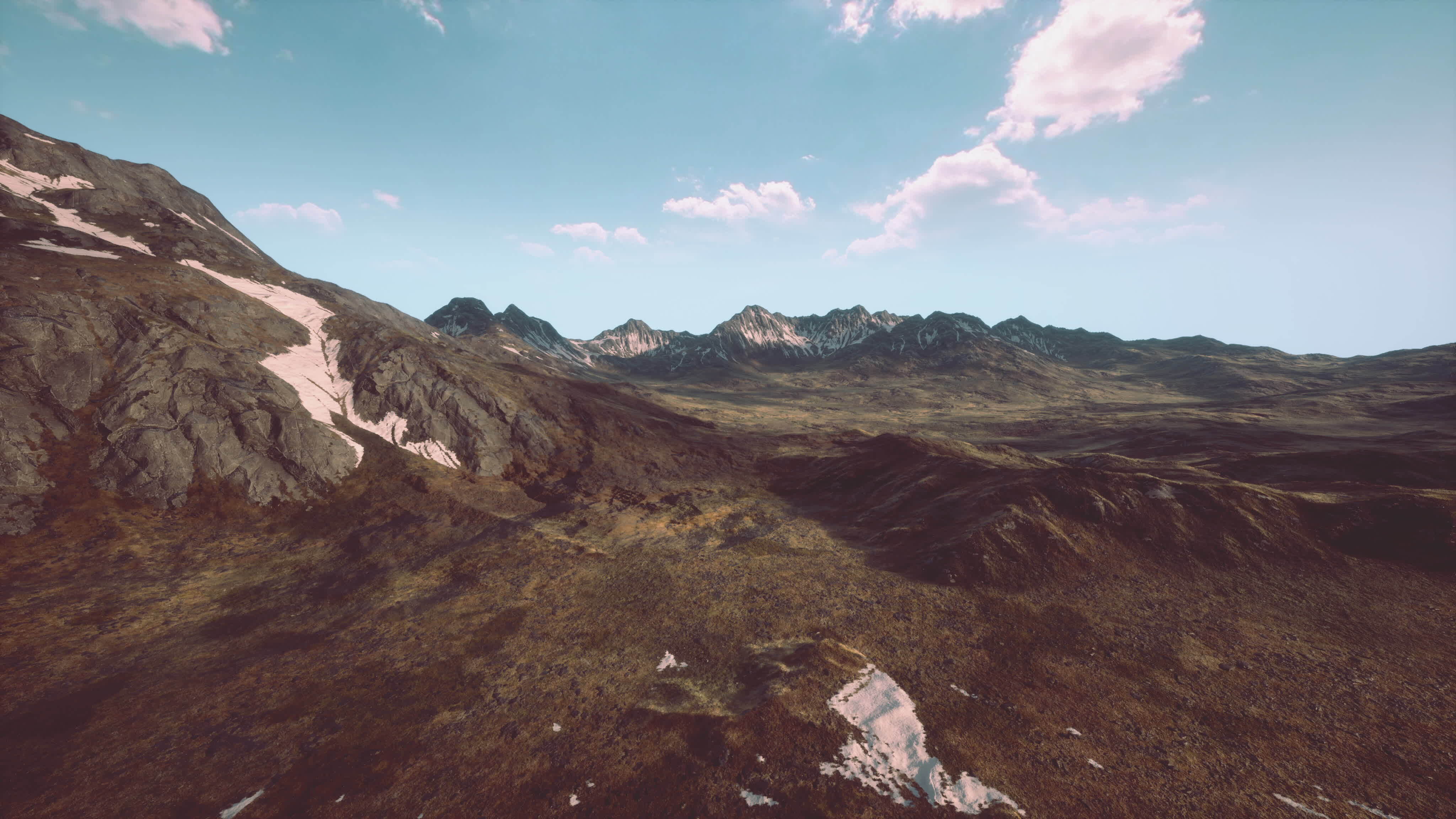 An aerial view of a mountain range in the mountains 44240709 Stock ...