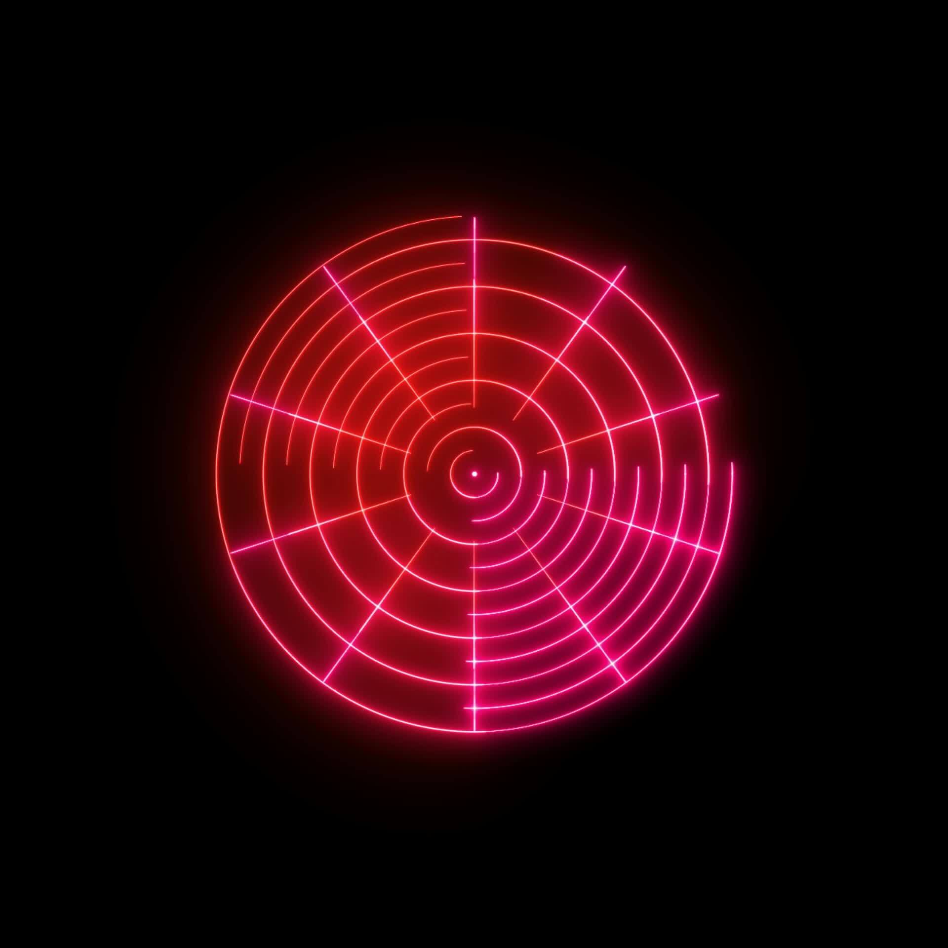 Neon Radar Detection Screen Animated Loop 44258438 Stock Video at Vecteezy