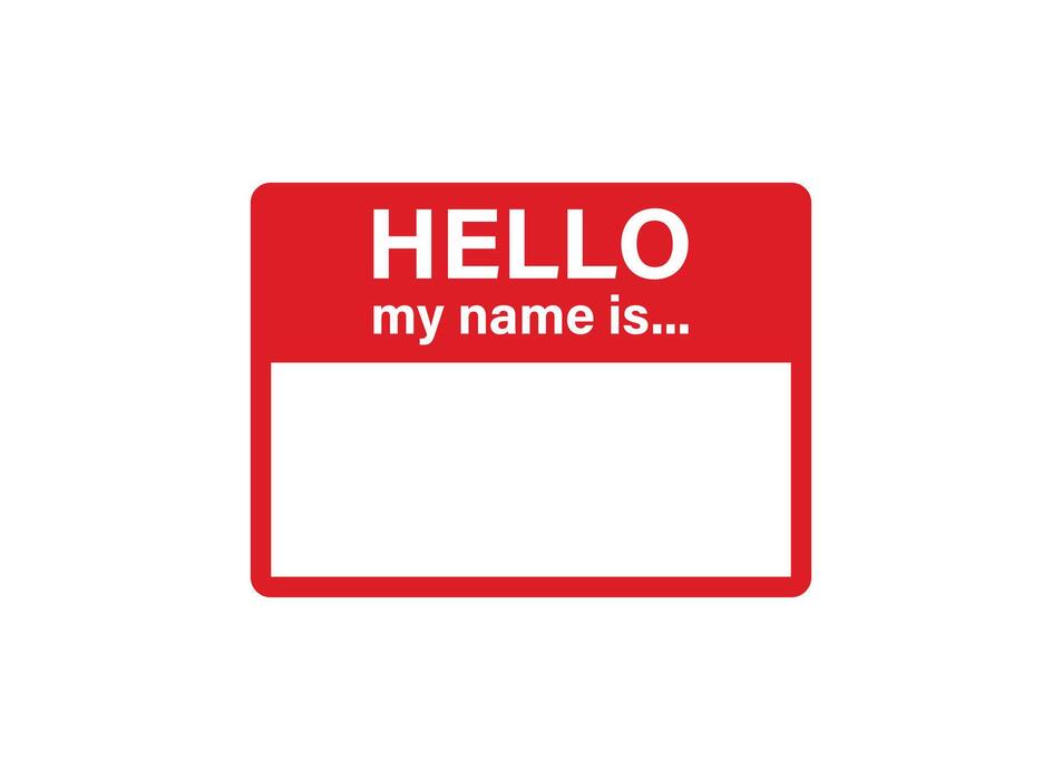 Hello My Name Is Vector Art, Icons, and Graphics for Free Download