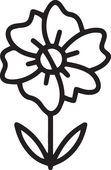 Black Line Flower Vector Art, Icons, and Graphics for Free Download