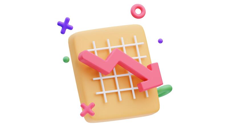 Decrease 3d animation for web, app, infographic, etc 44295853 Stock ...