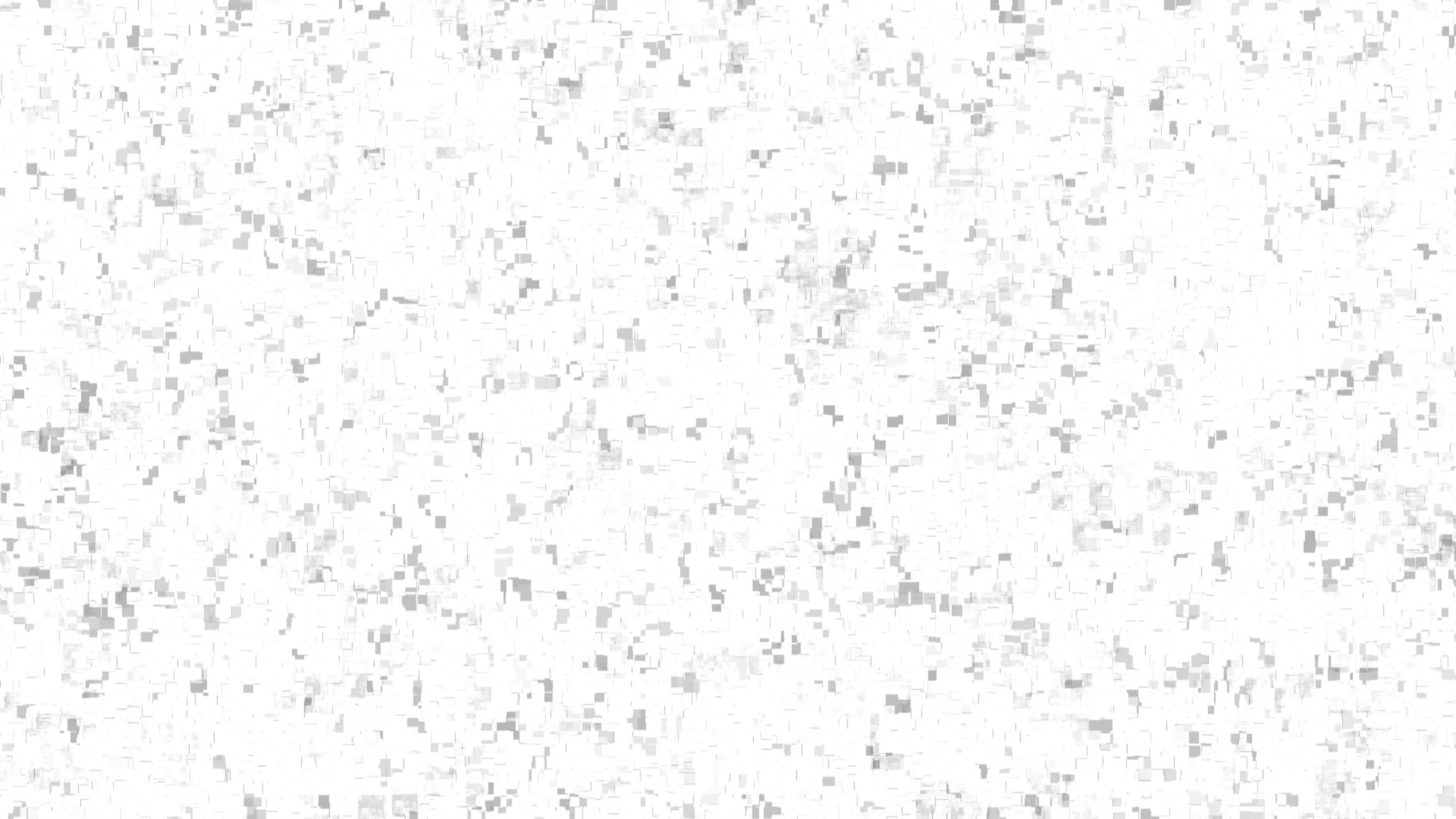 Abstract grey dust particles moving chaotically on white background with a stop motion effect ...