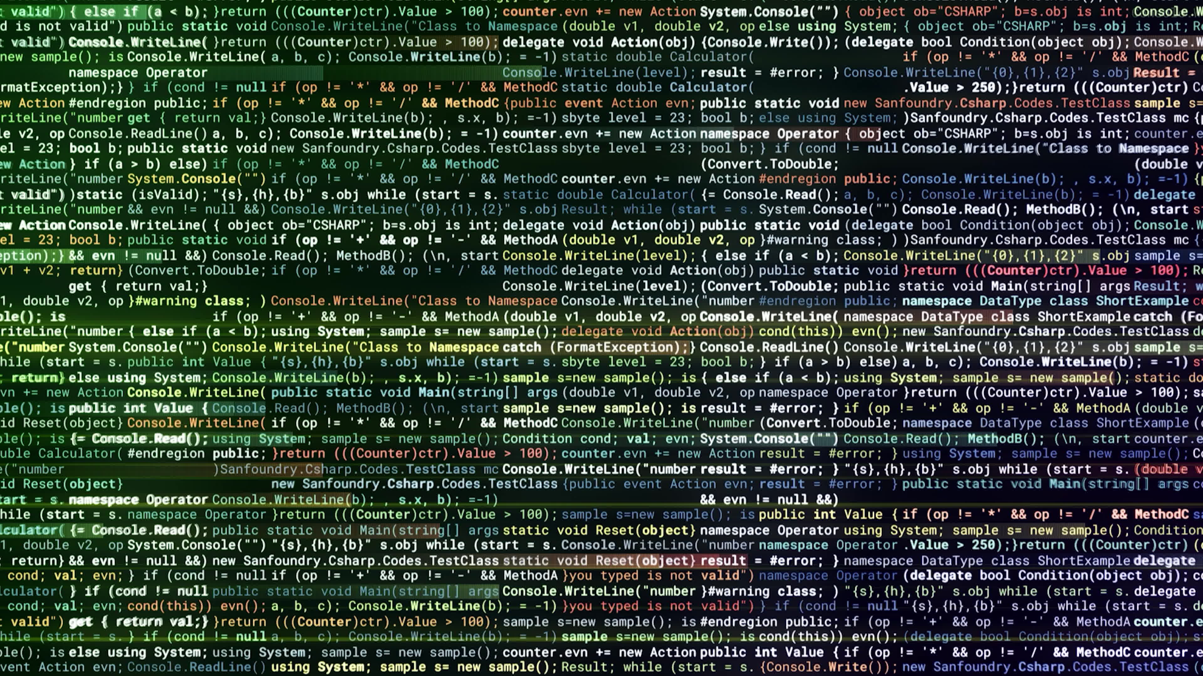 Horizontal Lines With Automatically Written Computer Code By The Artificial Intelligence